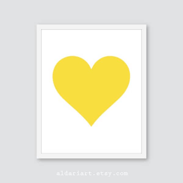Heart Print - Etsy