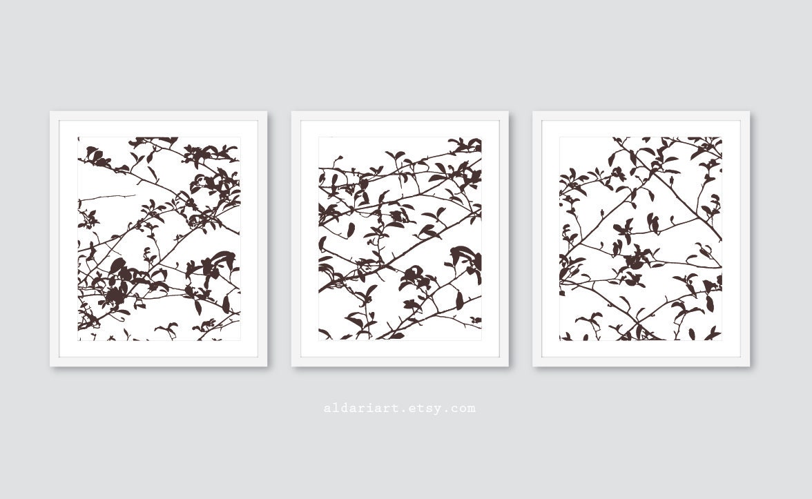 Tree Leaves and Branches Digital Print Set Woodland Home | Etsy