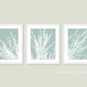 Modern Spring Tree Branches Digital Print Set Woodland Home Decor ...