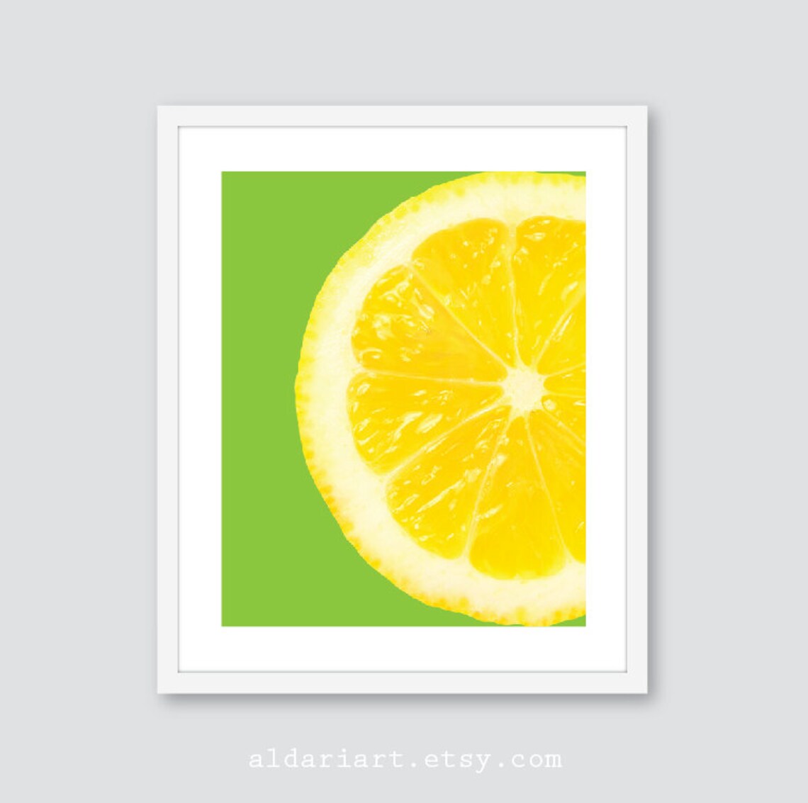 Lemon Print, Fruit Wall Decor, Kitchen Wall Art, Lemon Slice Print ...