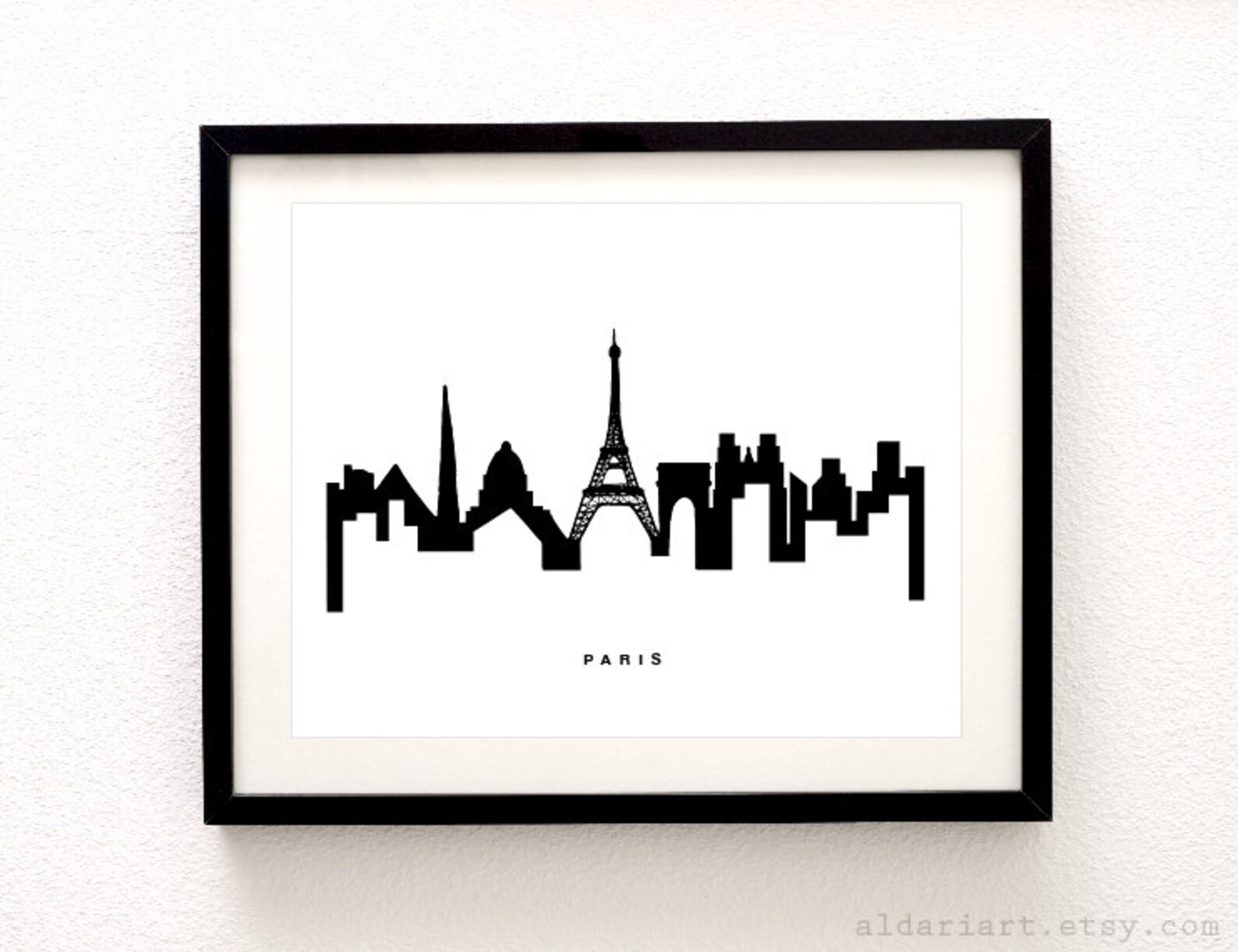 Paris Skyline Print - Paris Wall Art Paris Cityscape Print Paris France ...