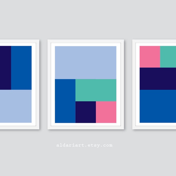 Colorblock Art - Etsy