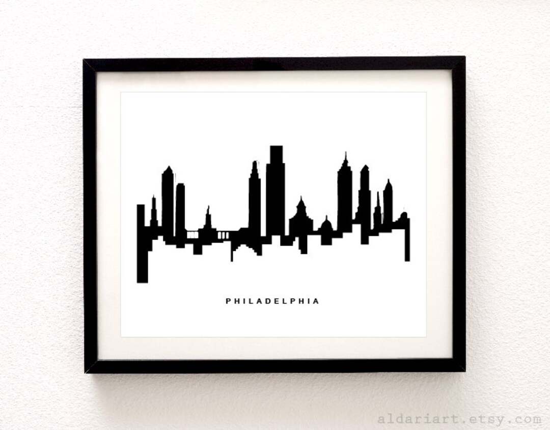 Philadelphia Cityscape Print - Philadelphia Wall Art - Philadelphia ...