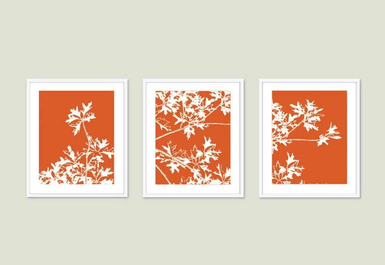 Maple Tree Branches Art Prints Set of 3 Autumn Tree Wall - Etsy