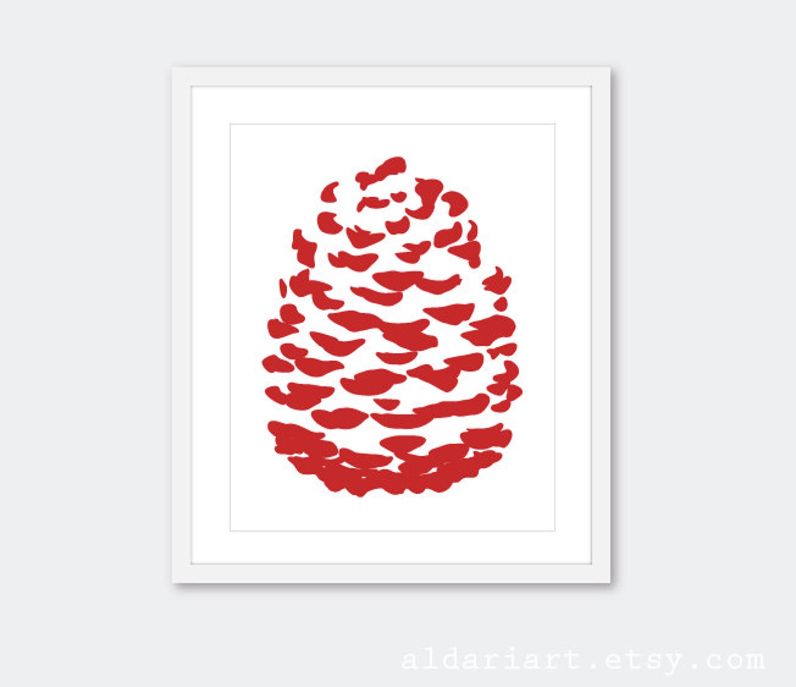 Pine Cone Art Print Modern Abstract Woodland Pinecone - Etsy