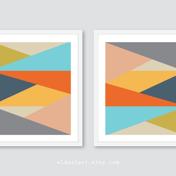 Colorblock Art - Etsy