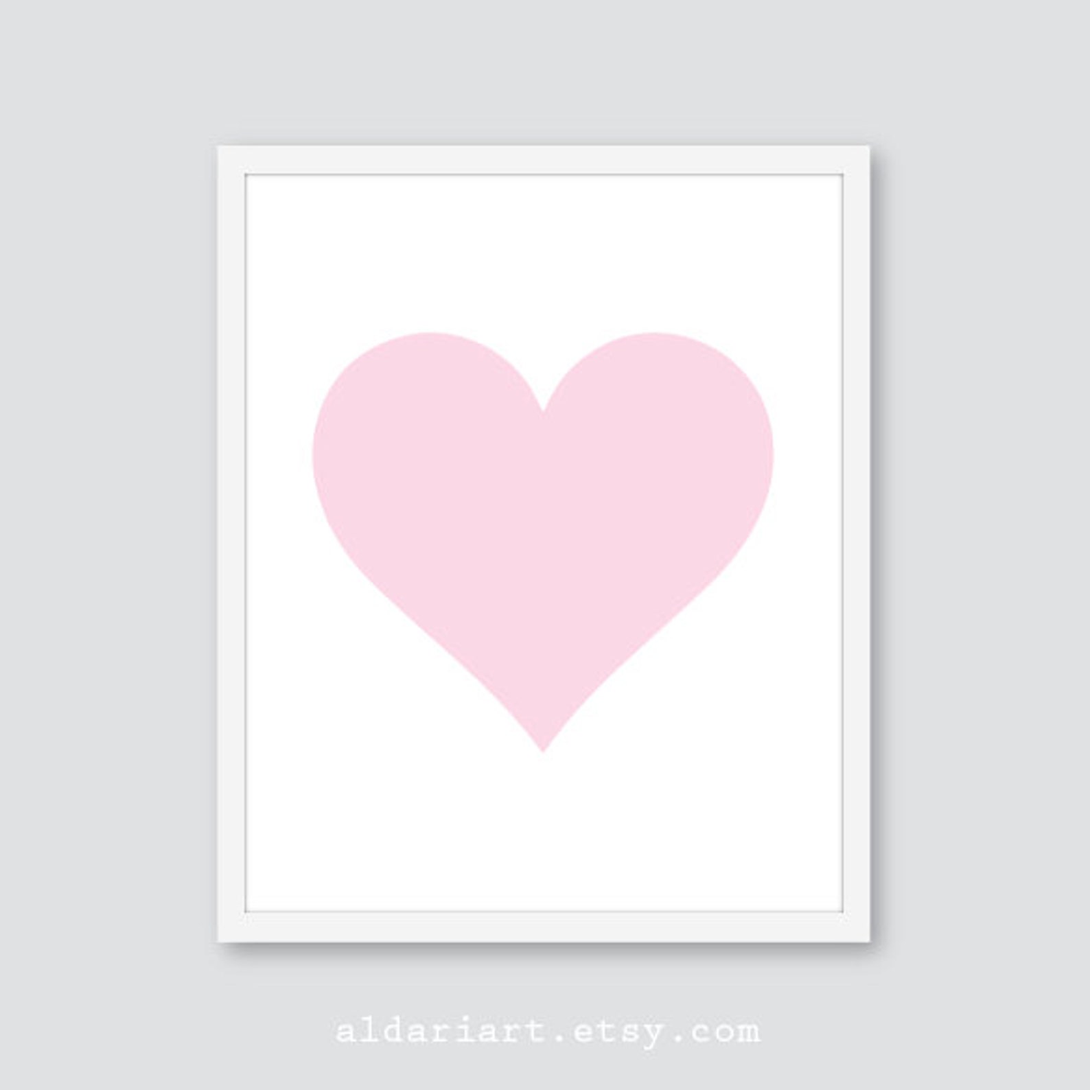 Heart Art Print Heart Wall Art Modern Heart Print Heart | Etsy