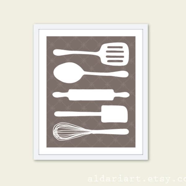 Kitchen Utensil Art - Etsy