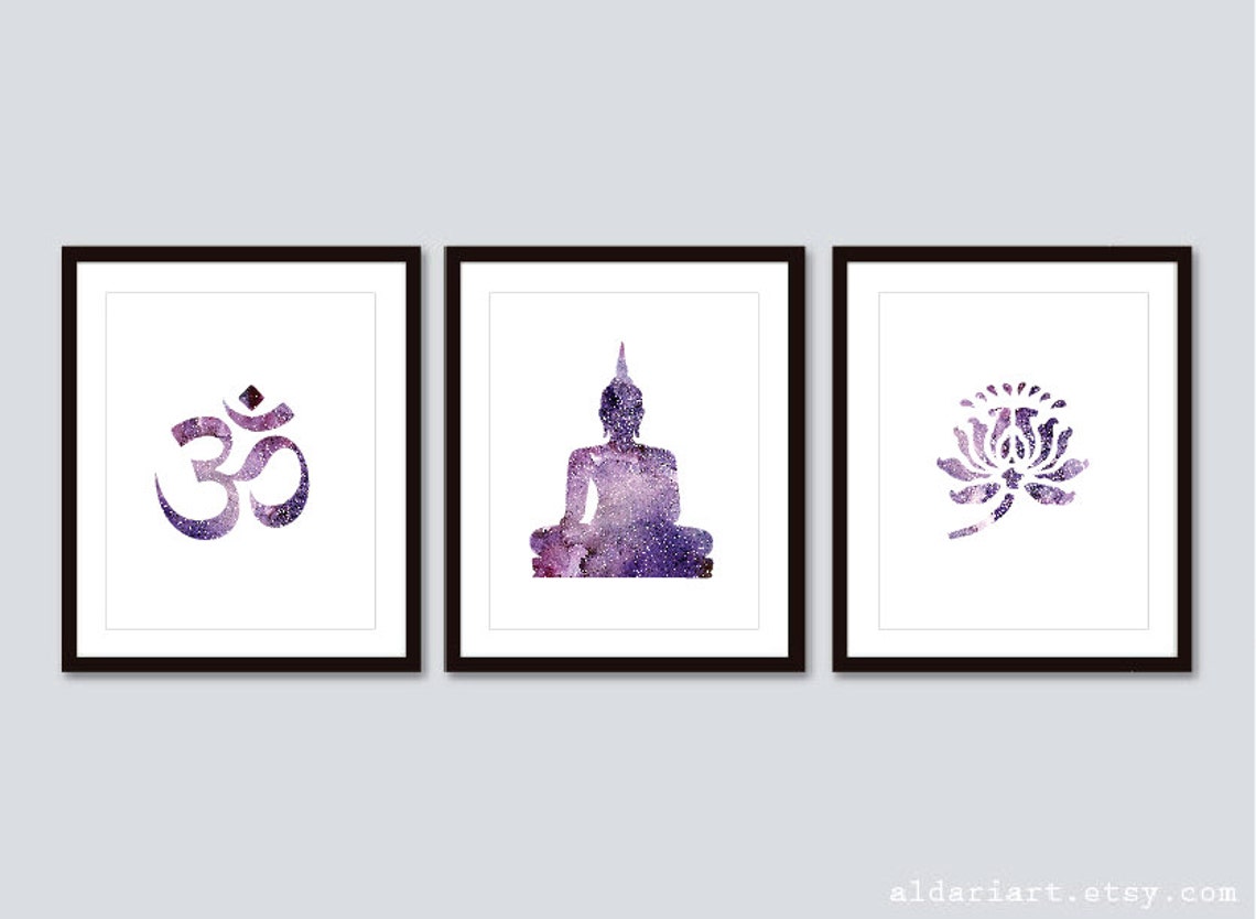 Namaste Art Prints Yoga Wal Art Set of 3 Prints Om Print - Etsy
