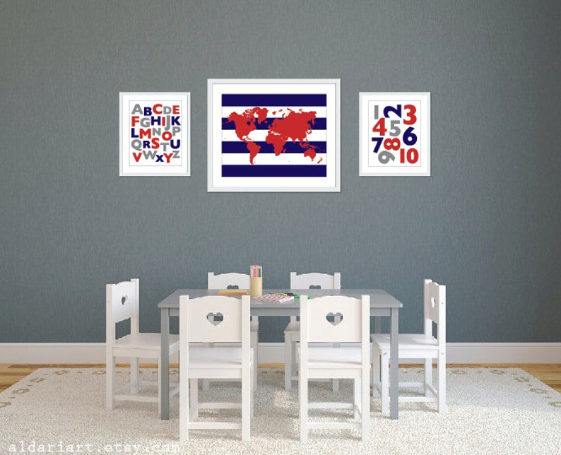 World Map Print Alphabet Print Numbers Print Alphabet and - Etsy