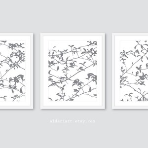 Tree Leaves and Branches Digital Print Set - Woodland Home Decor ...