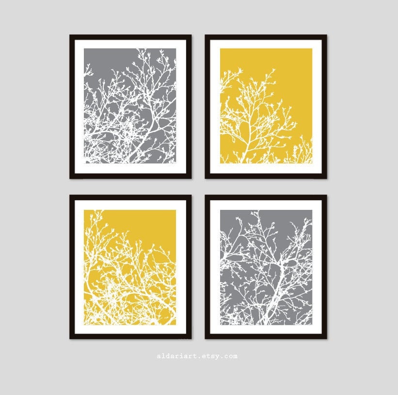 Tree Art Prints branches Wall Art Nature Wall Decor set of | Etsy