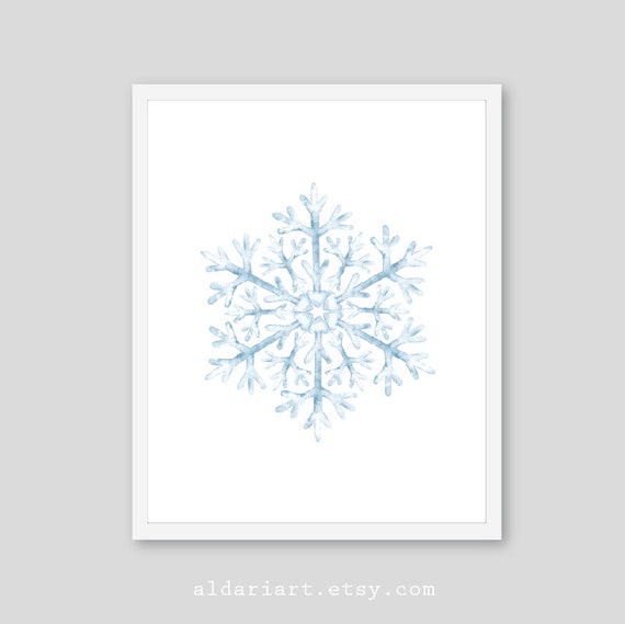 Printable Blue Snowflakes