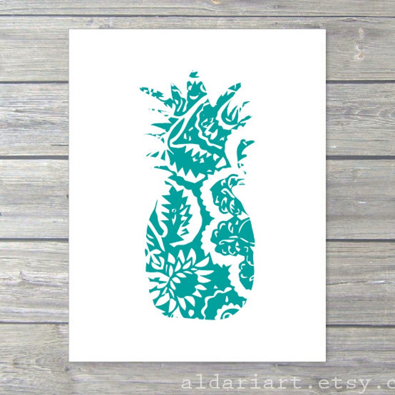 Turquoise Pineapple - Etsy