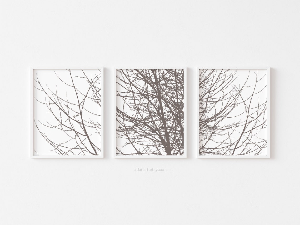 Tree Art Prints Set of 3 Prints Contemporary Tree Branches - Etsy