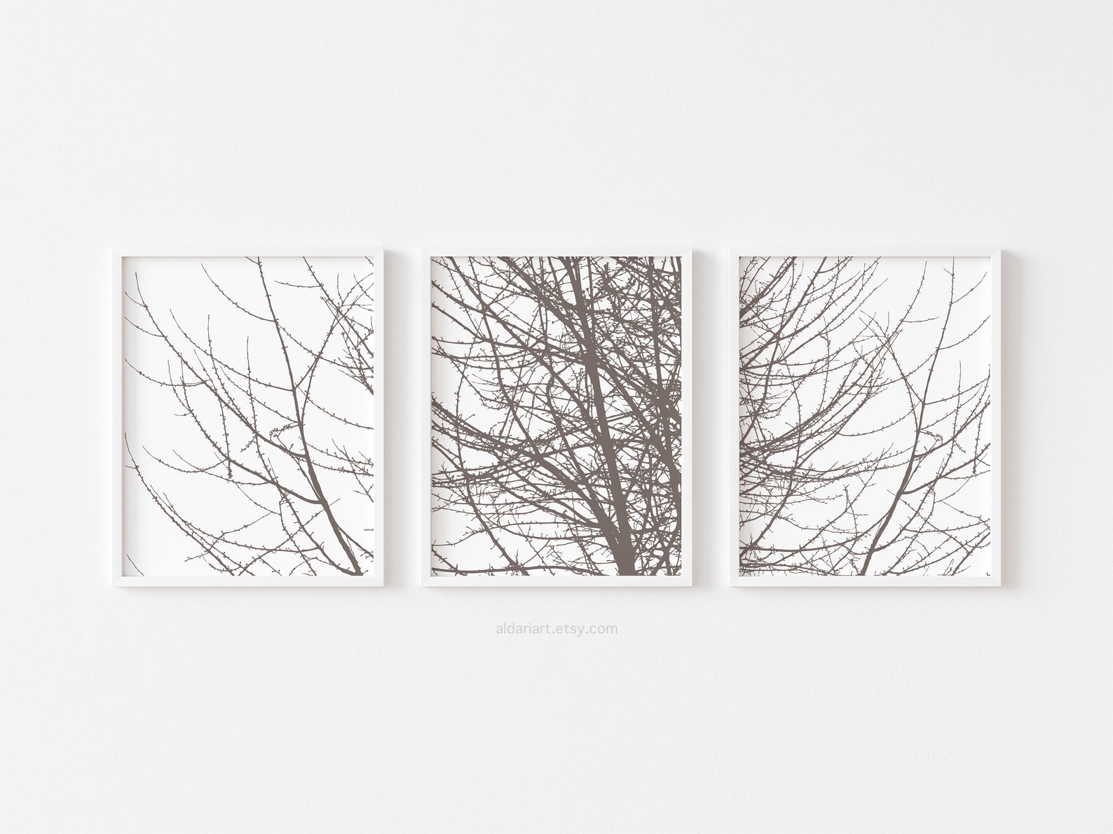Tree Art Prints Set of 3 Prints Contemporary Tree Branches - Etsy