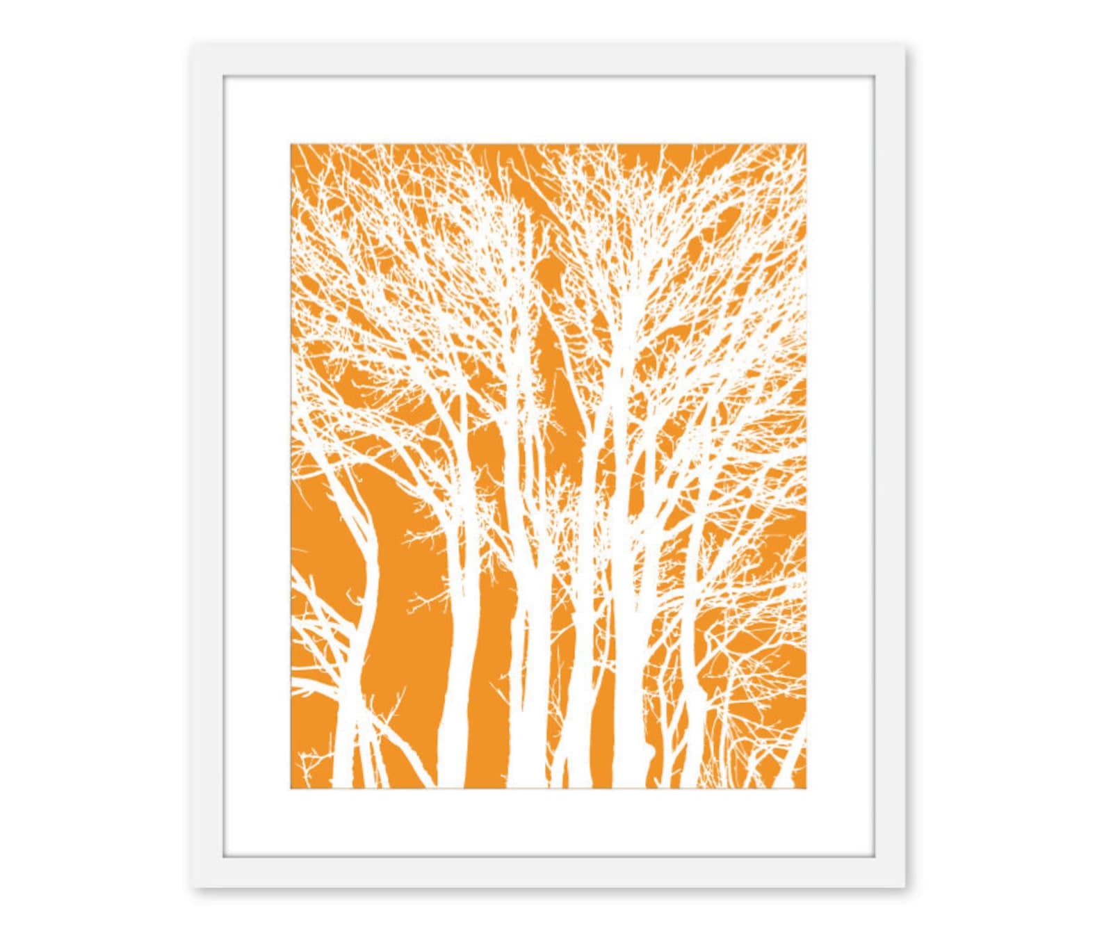 Modern Trees Art Print - Branches Wall Art - Home Decor - Cobalt Monaco ...