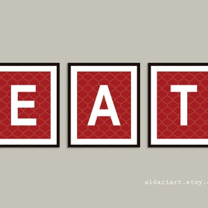 EAT Art Prints - Kitchen Art Prints - Kitchen Wall Art Kitchen Decor ...