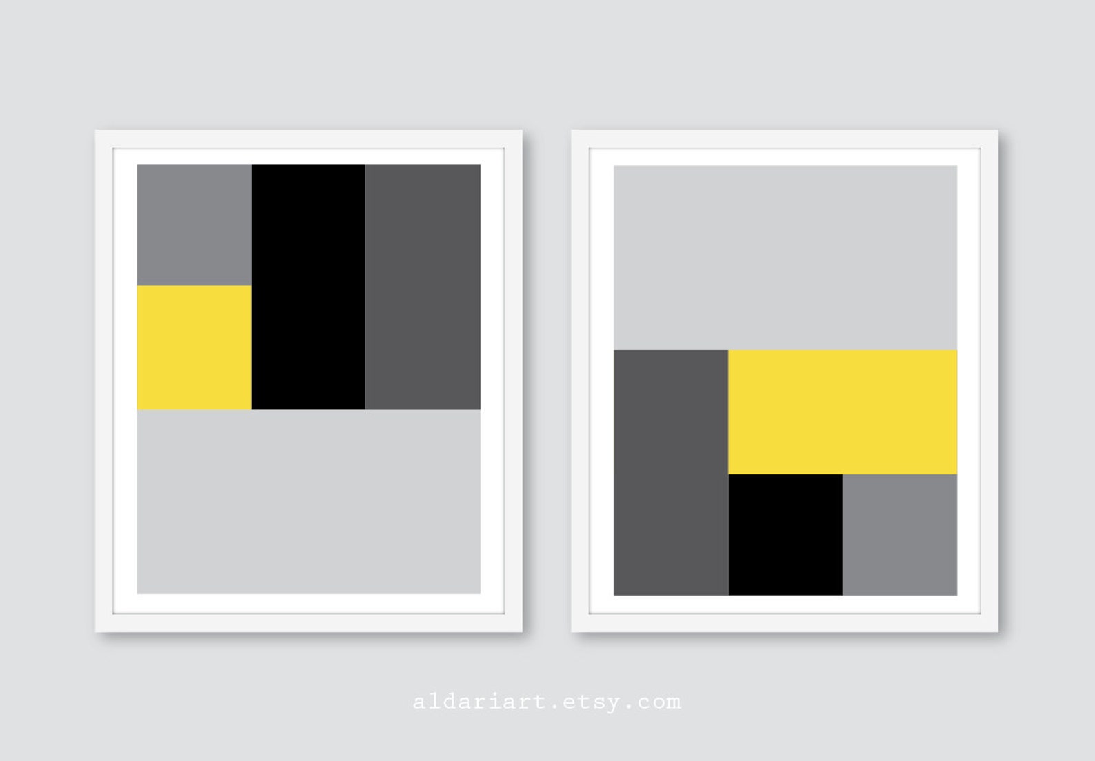 Colorblock Art Prints, Geometric Art Prints, Color Block Wall Decor ...