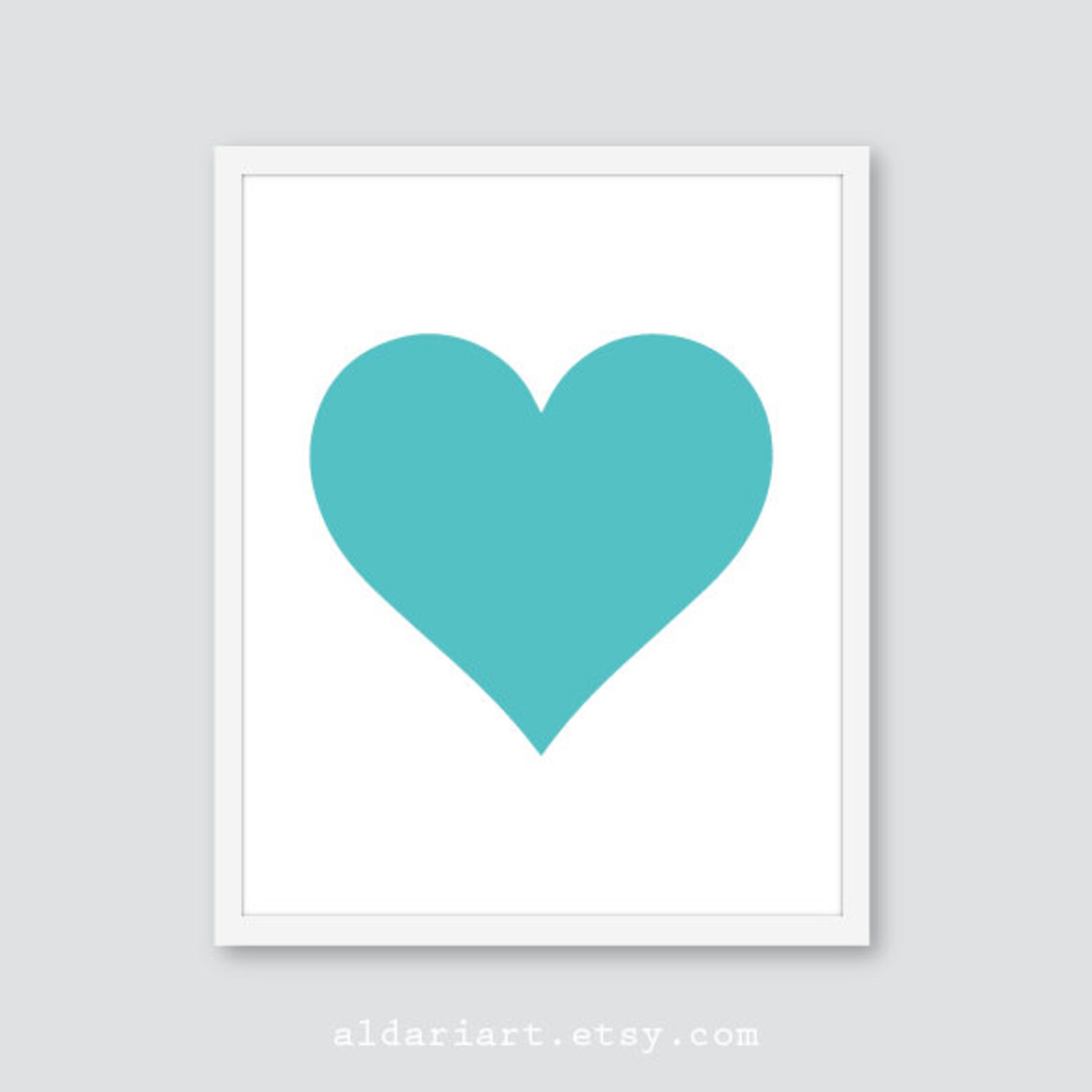 Heart Art Print Heart Wall Art Modern Heart Print Heart | Etsy