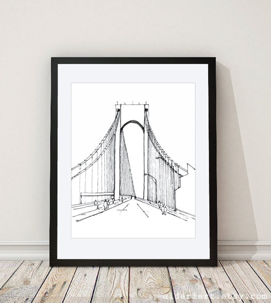 Verrazano Bridge Print - Verrazano Bridge Architectural Print - New ...
