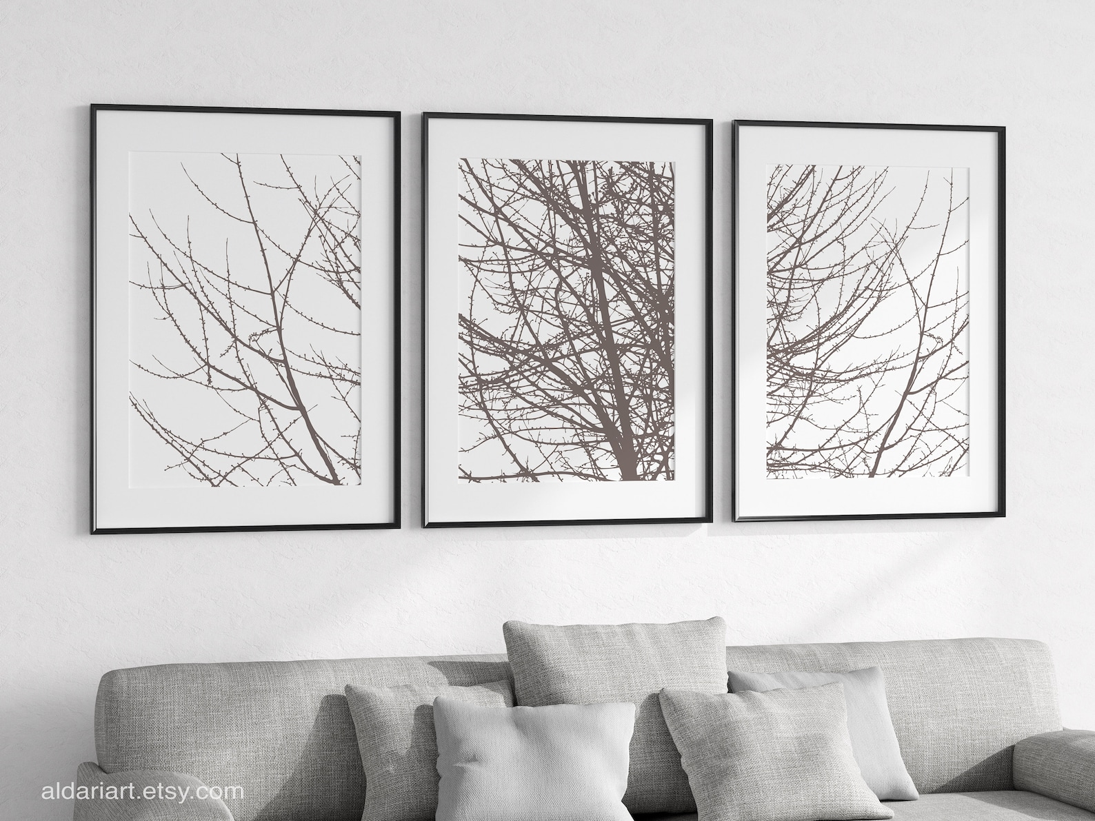 Tree Art Prints Set of 3 Prints Contemporary Tree Branches - Etsy