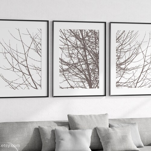Tree Art Prints Set of 3 Prints Contemporary Tree Branches - Etsy