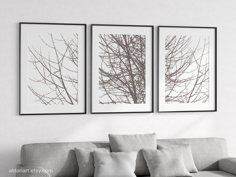 Tree Art Prints Set of 3 Prints Contemporary Tree Branches - Etsy
