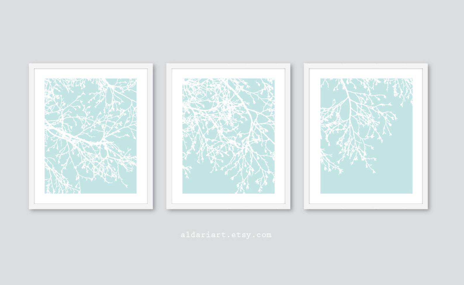 Modern Tree Branches Art Prints, Tree Wall Art, Contemporary Tree ...