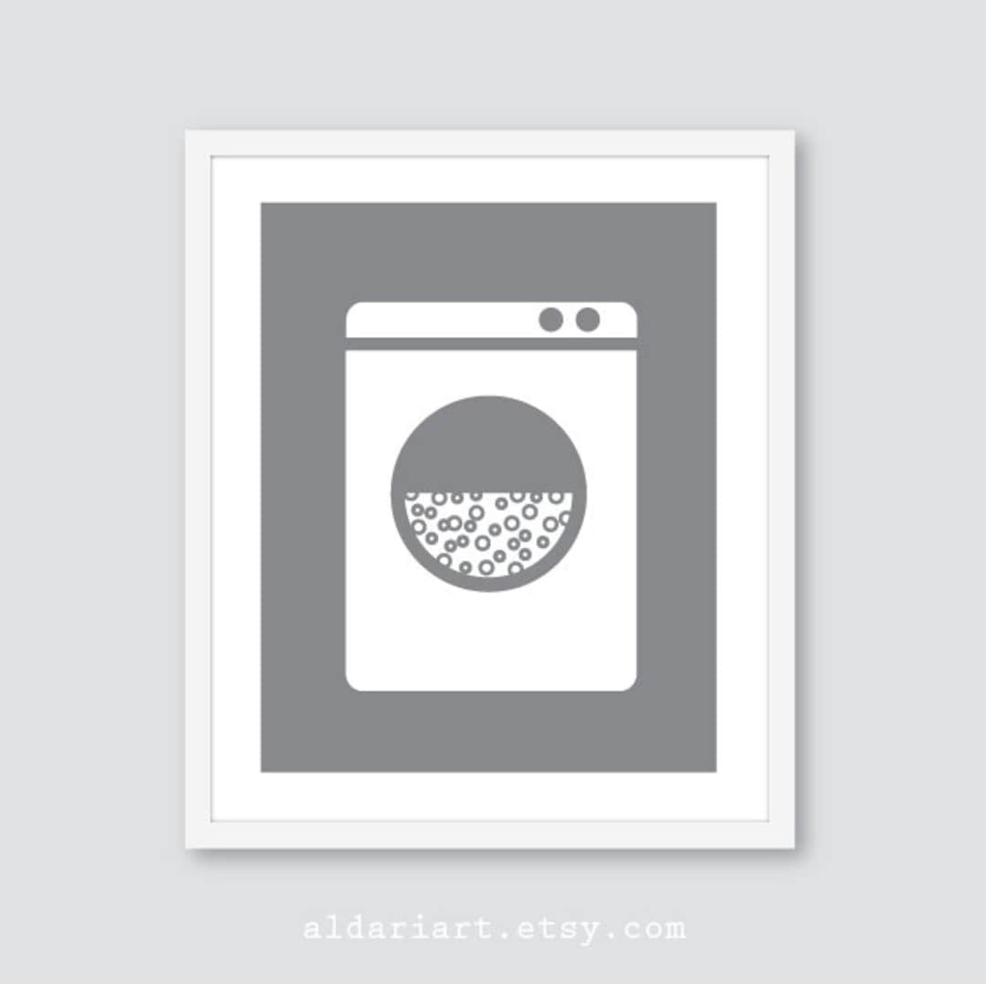 Laundry Room Wall Art, Washing Machine Art Print, Laundry Print ...