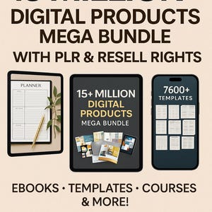 15 Million+ Digital Products Mega Bundle With PLR & Resell Rights ...