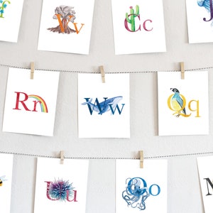 Nature Alphabet Flash Cards / Science ABC Flashcard Digital Printables ...