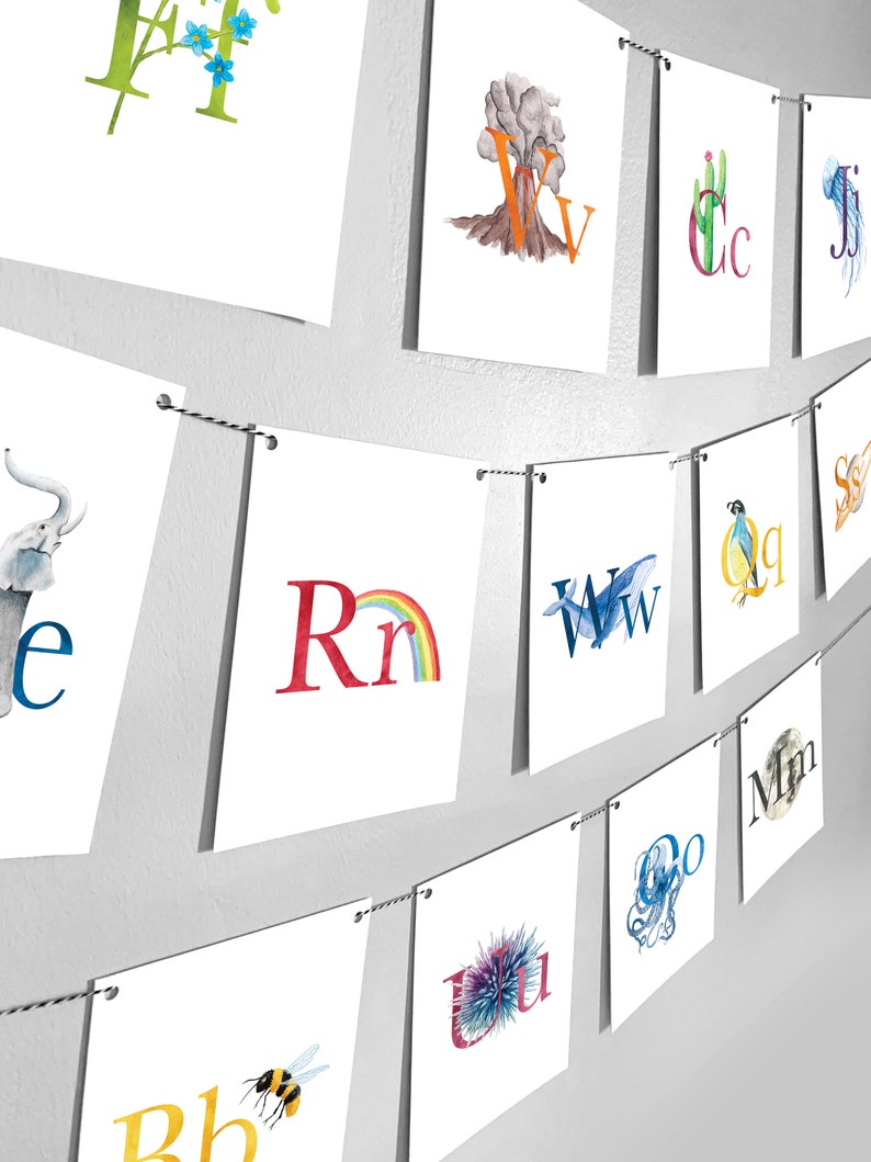 Nature / Science Alphabet Banner ABC Digital Printables With - Etsy