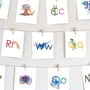 Nature Alphabet Flash Cards / Science ABC Flashcard Digital Printables ...