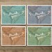 Map Thank You Note Card Printable for Travel Theme Bridal Shower - Etsy