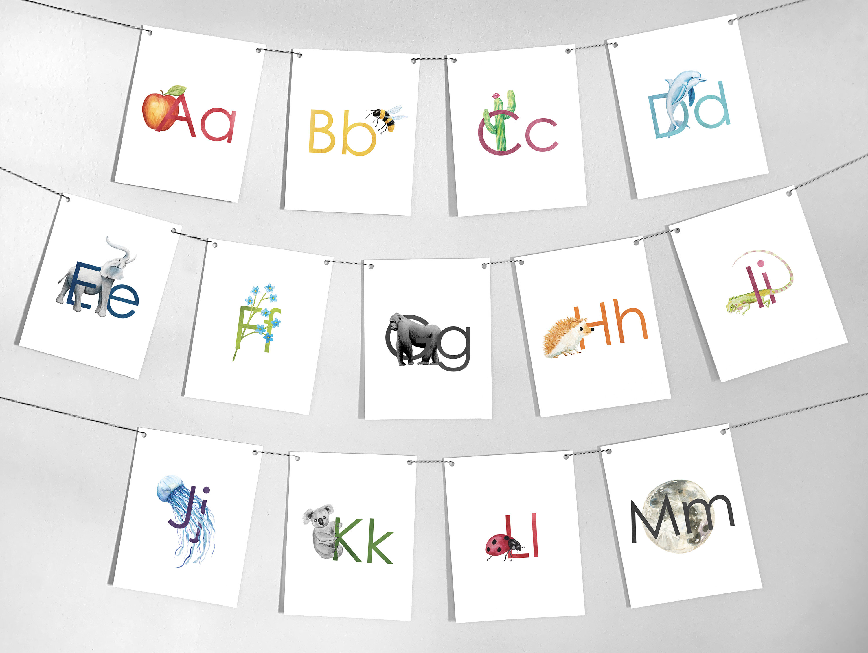 Nature / Science Alphabet Banner ABC Digital Printables with | Etsy