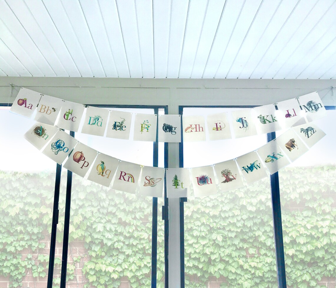 Nature / Science Alphabet Banner ABC Digital Printables With - Etsy