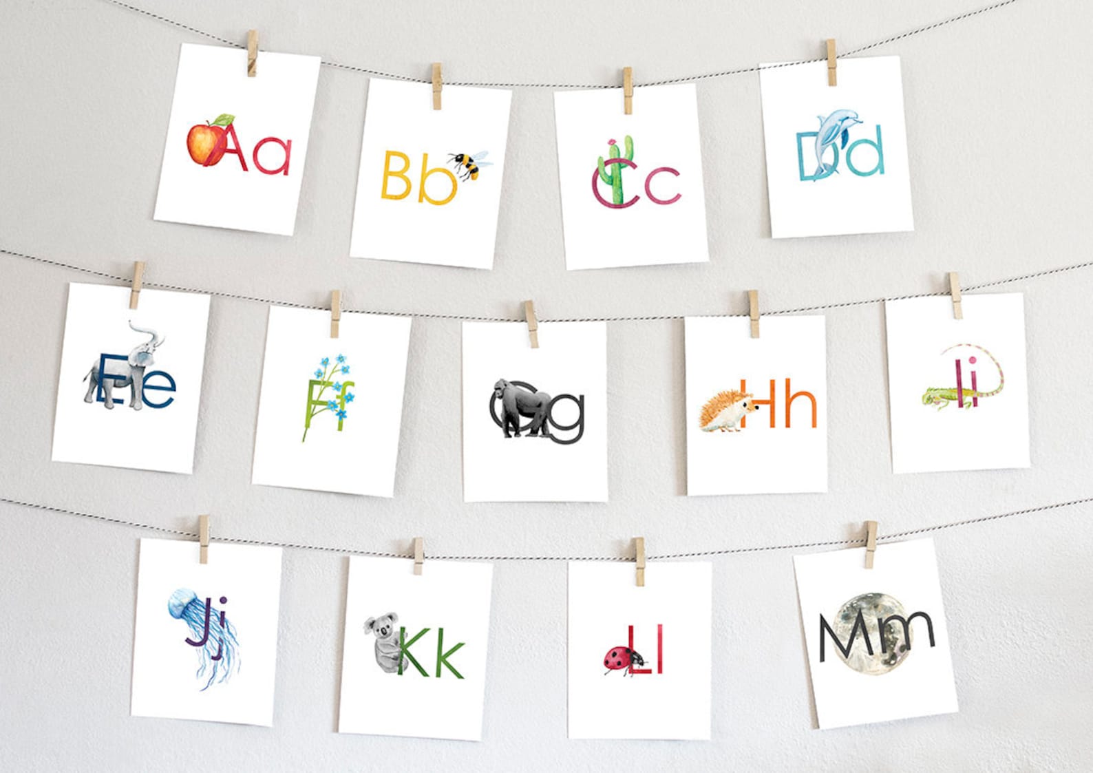 Nature Alphabet Flash Cards / Science ABC Flashcard Digital | Etsy