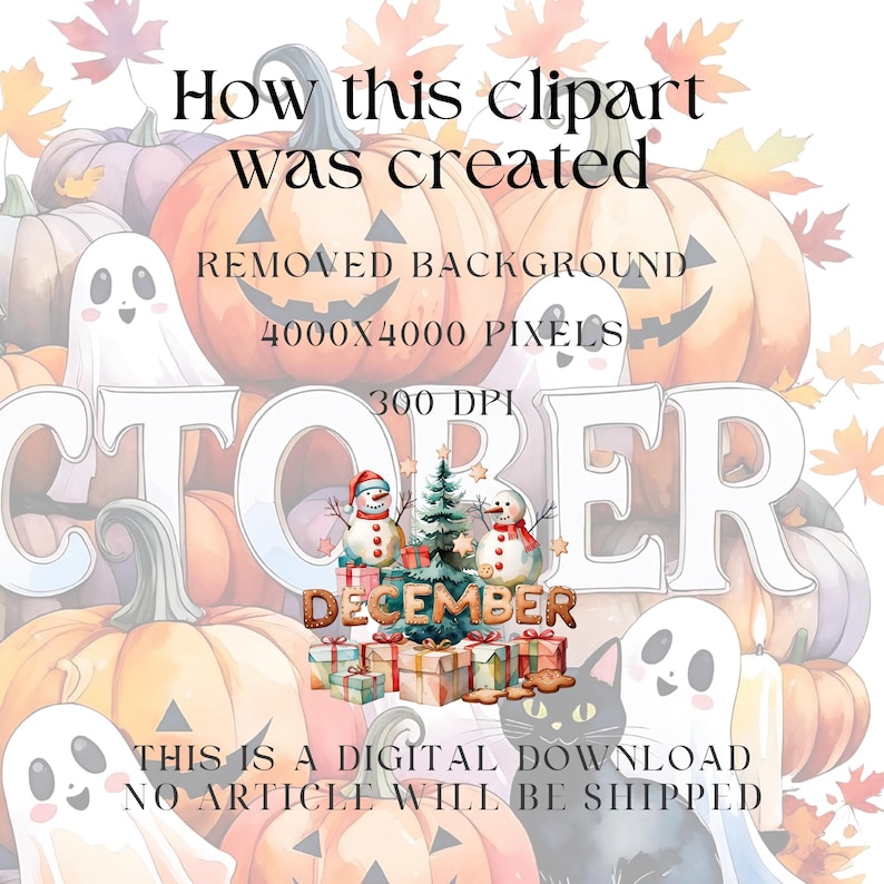 Watercolor Months of the Year Clipart: Seasonal Planner Stickers (PNG ...