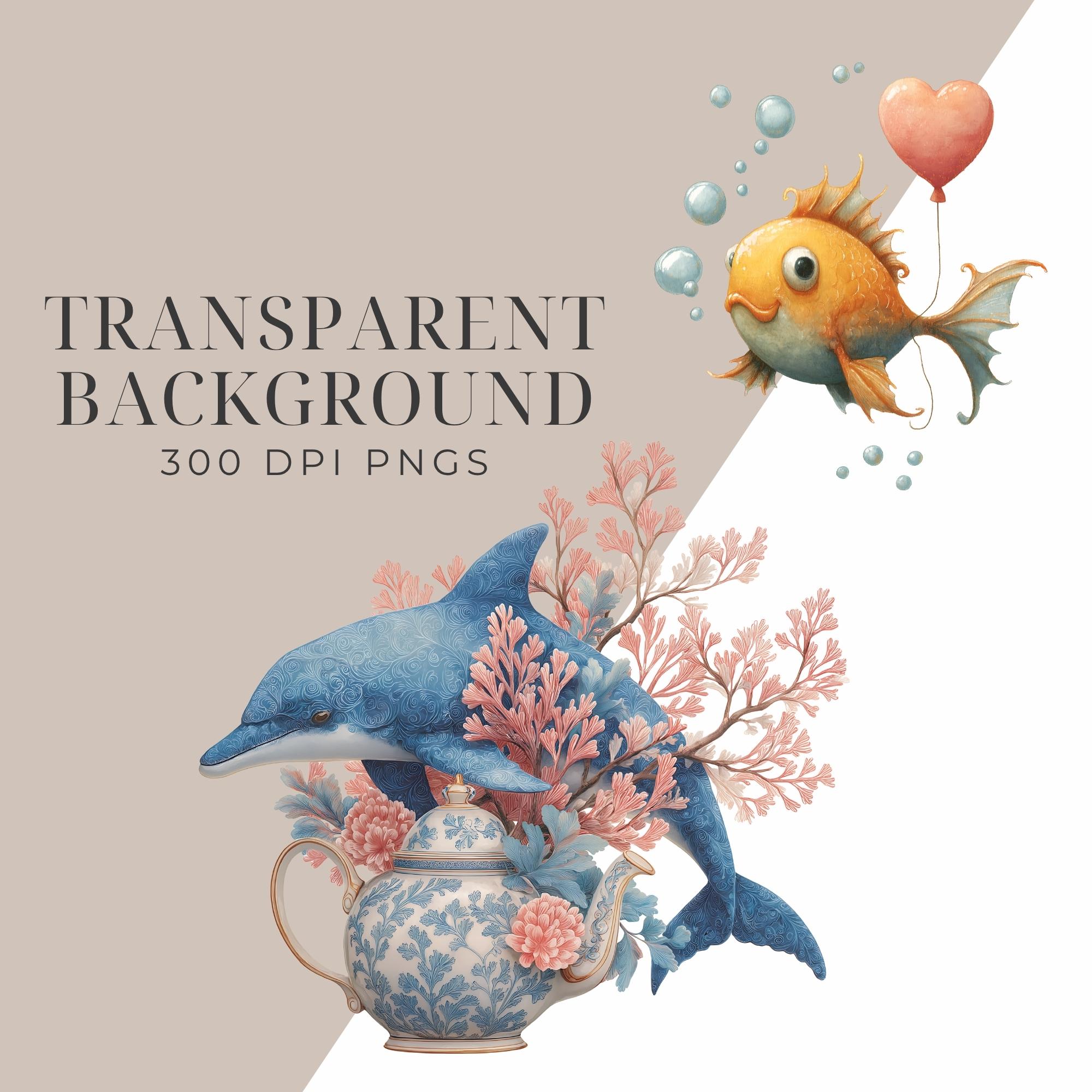 Whimsical Sea Creatures Clipart Set: Watercolor Ocean Animals (digital ...