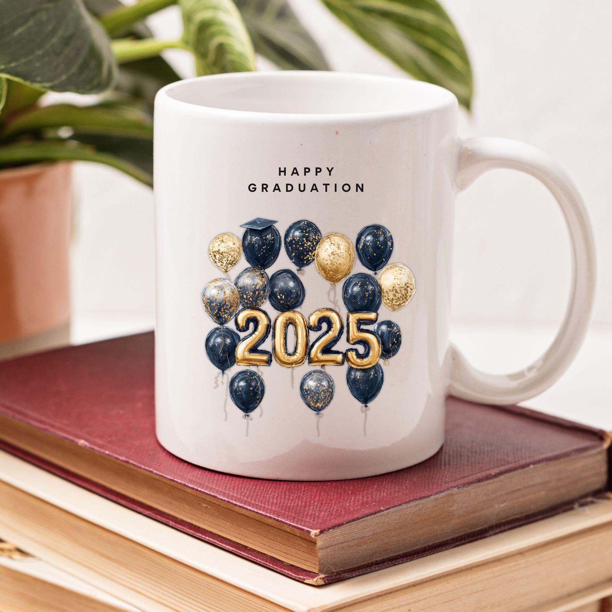 Watercolor Graduation Clipart Bundle: Class of 2025, Cap & Gown ...