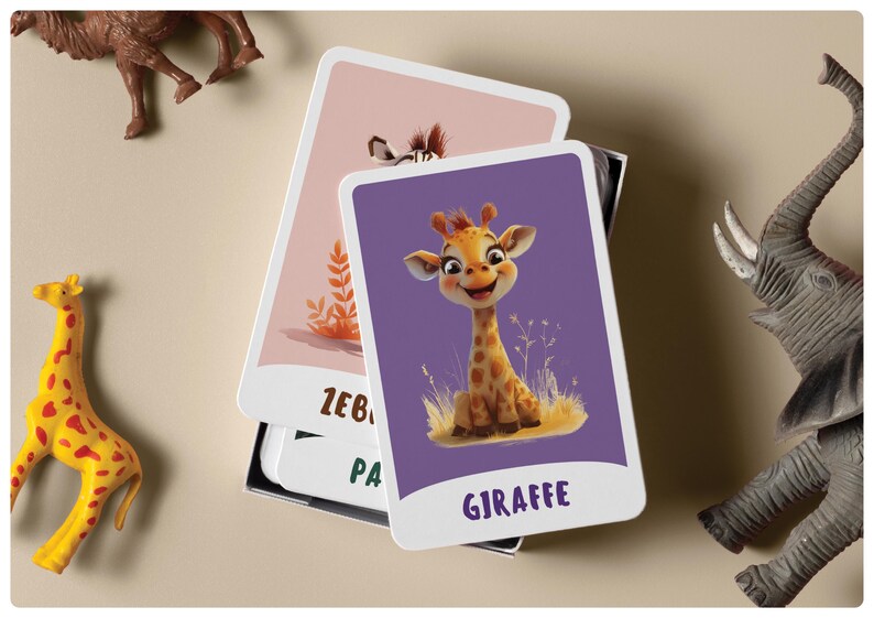 African Safari Memory Game for Kids | 16 Animal Matching Cards ...