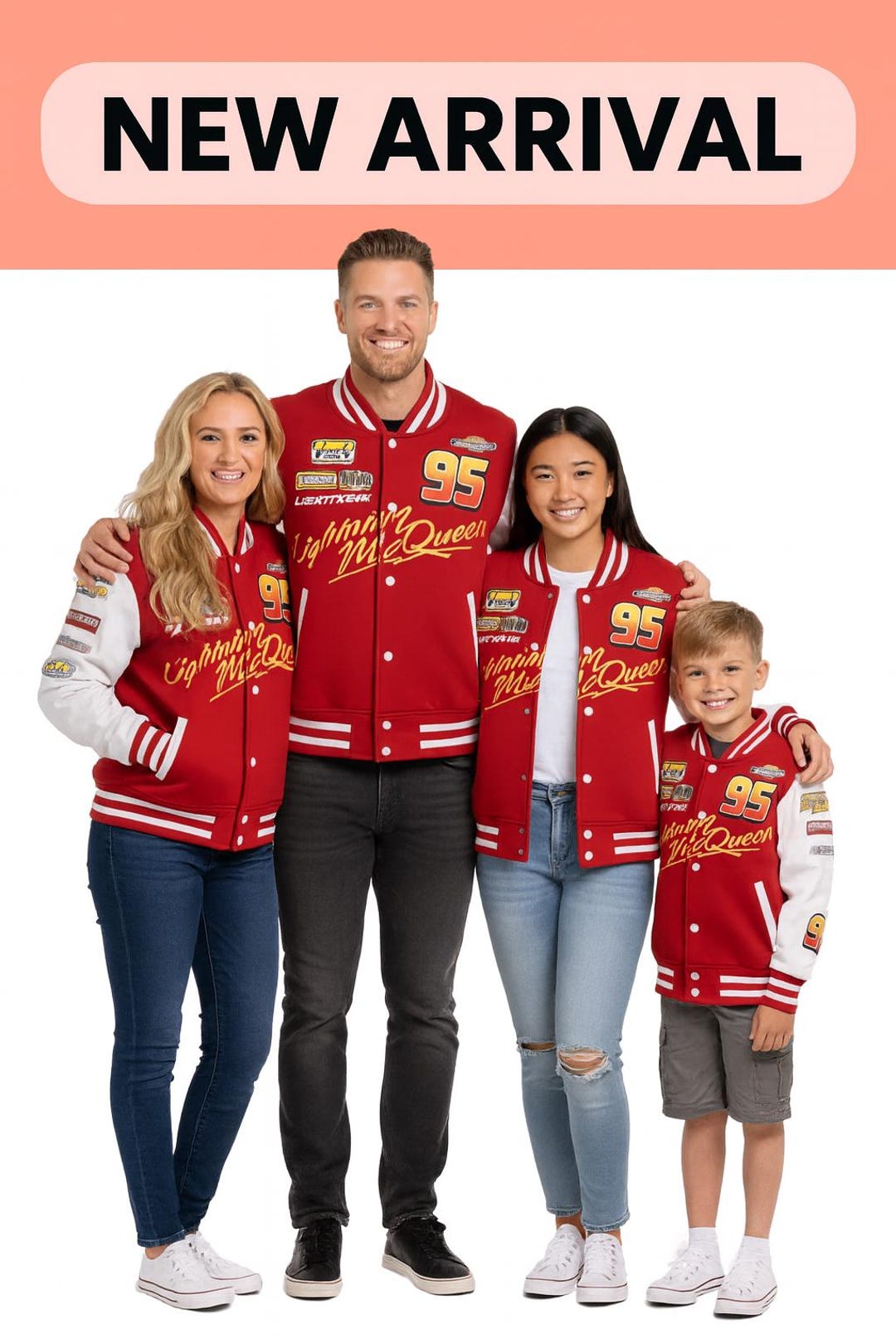 Lightning Mcqueen 95 Kids Jacket | Rust-eze Racing Varsity Coat ...