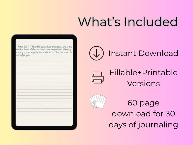 30 Day Bible Verse Journal Printable-christian Devotional | Faith-based ...