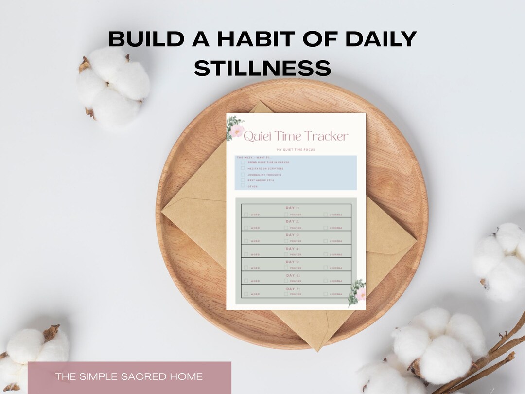 Quiet Time Tracker Printable | Faith-based Weekly Devotion Habit ...