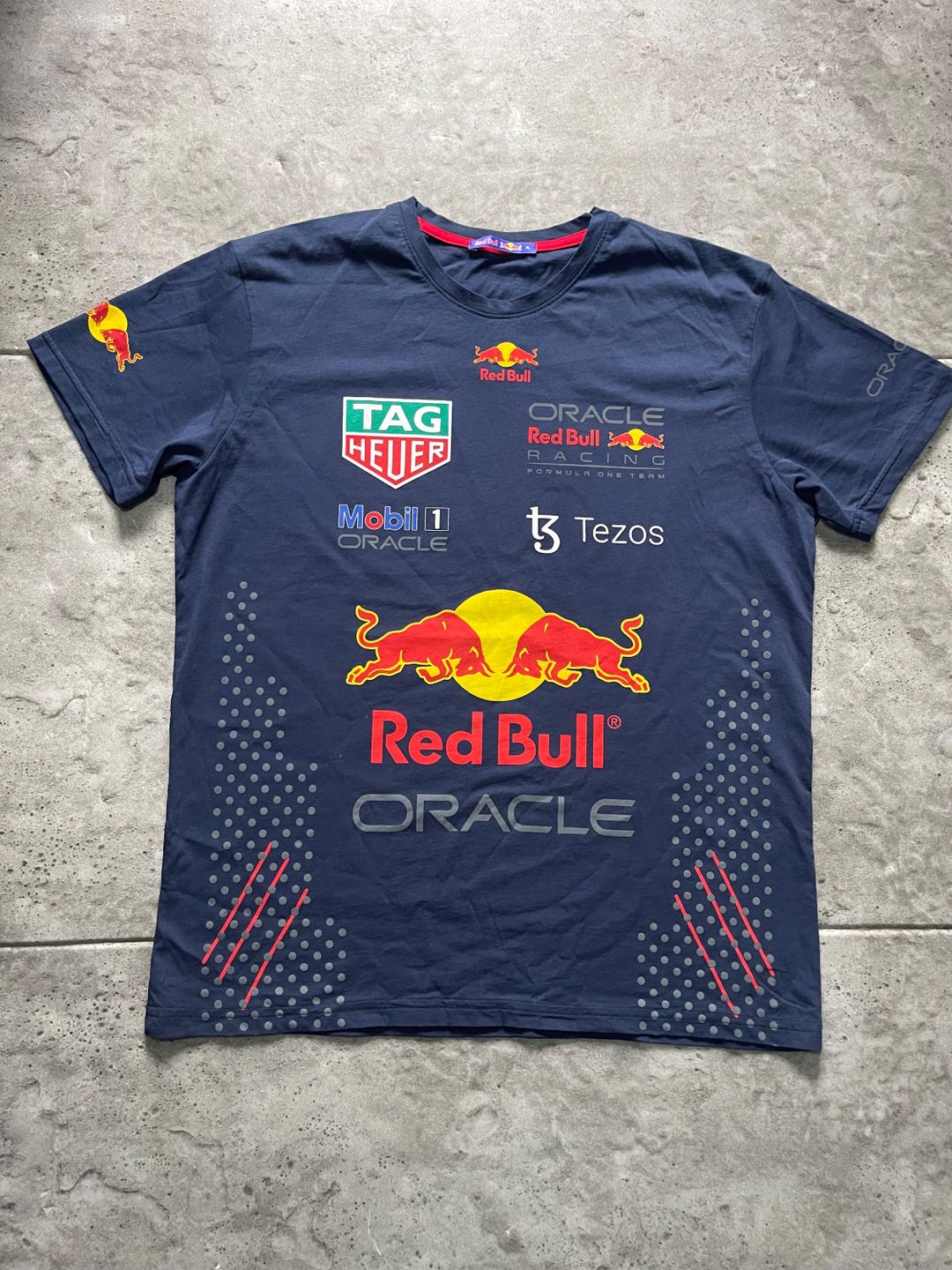 Red Bull Racing F1 Team Official T-shirt | Oracle, TAG Heuer, Mobil 1 ...