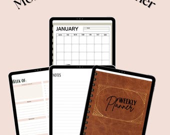 Digital Weekly Planner, Premium, Downloadable, Hyperlinked Pdf ...