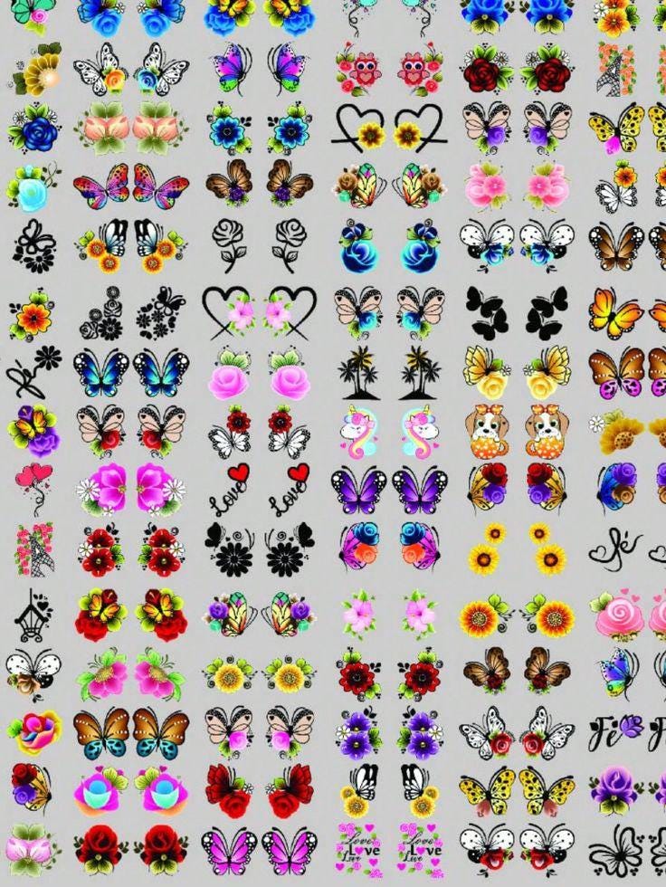 Nail Art Design Ideas | Printable Nail Inspiration PDF - Etsy