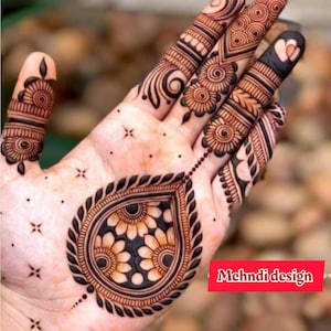 Elegant Floral Mehndi Design (digital Download PDF ) - Etsy