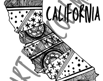 Colorado State Outline Zentangle Coloring Page PDF Download Printable ...